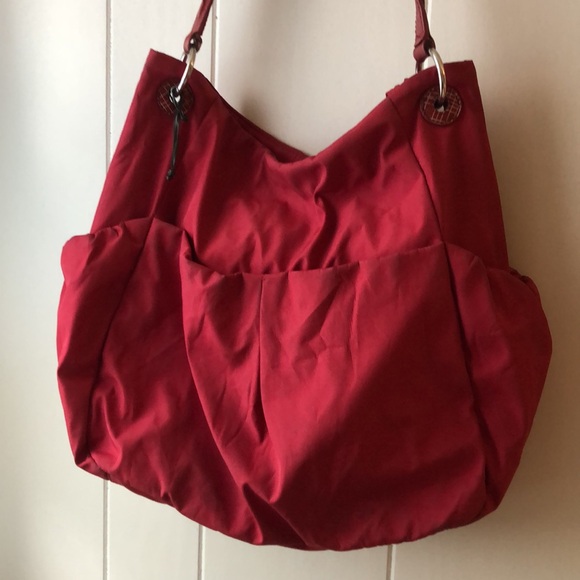 RADLEY LONDON | Bags | Radley London Red Multi Pocket Shoulder Bag ...